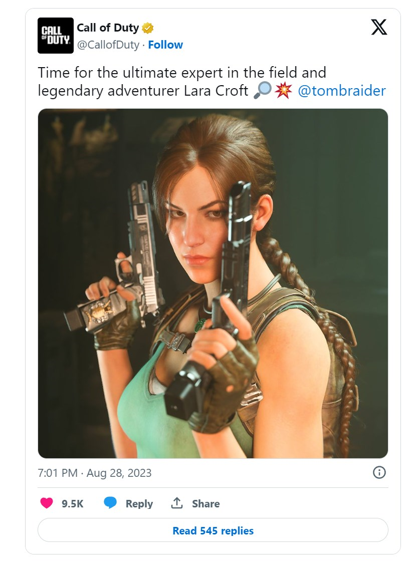 Lara Croft w Call of Duty oficjalnie we wrześniu - Konsolowe.info